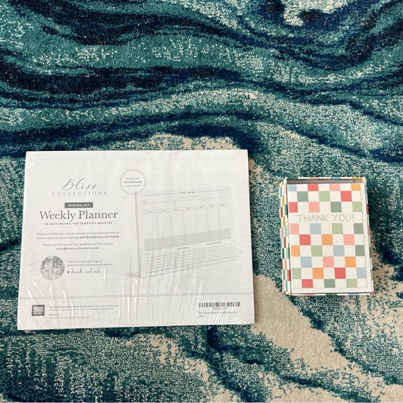 Office | Nib Weekly Planner And Thank You Cards | Poshmark